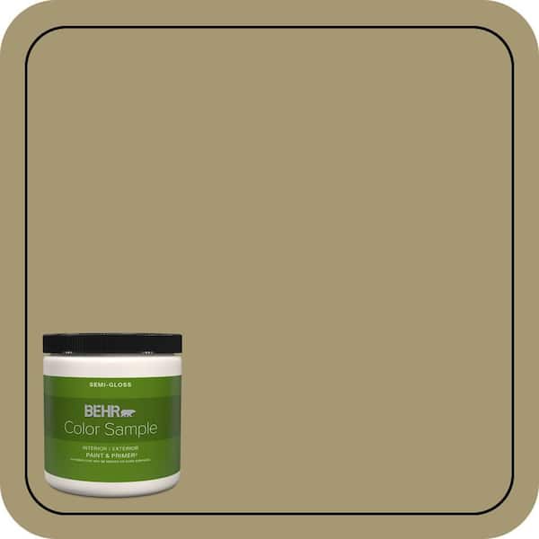 BEHR PREMIUM PLUS 8 oz. #S330-5 Dried Chive Semi-Gloss Interior ...
