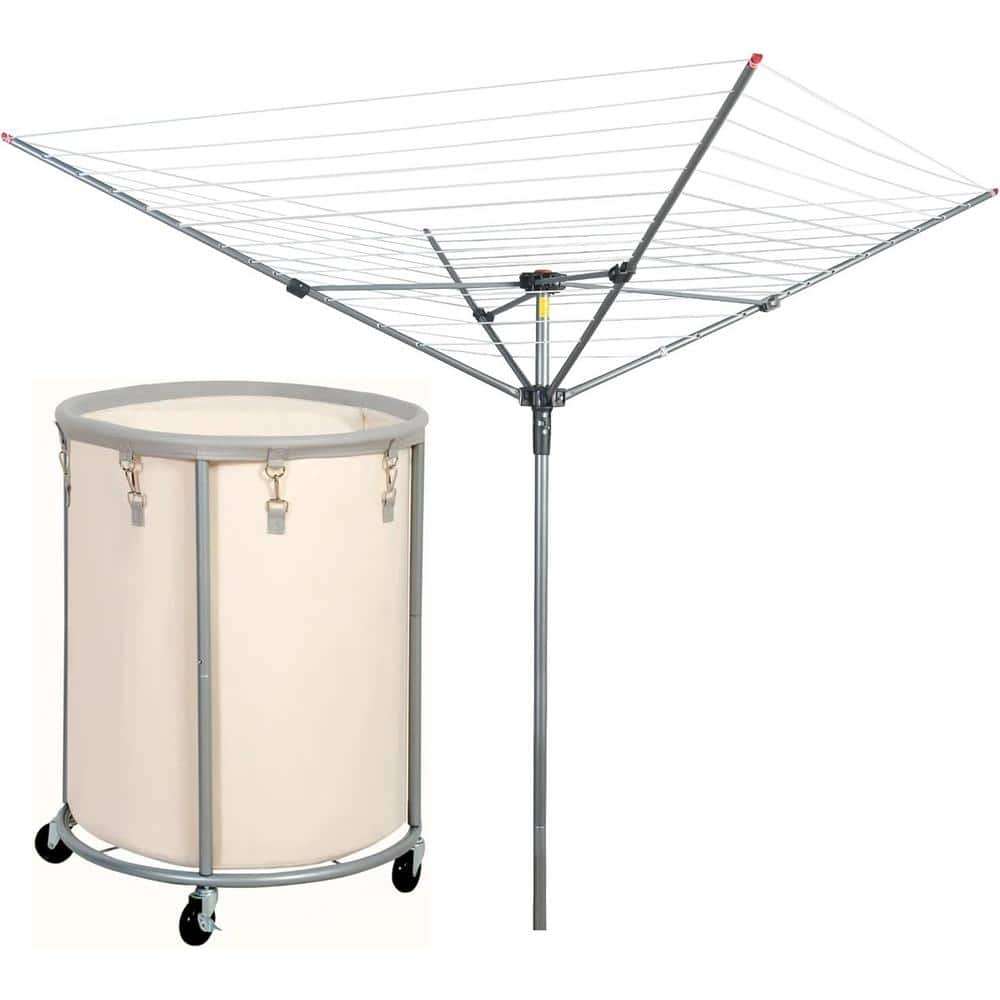 VEIKOUS 5.75 ft. Metal Retractable Outdoor Clothesline HP1106-02-C ...