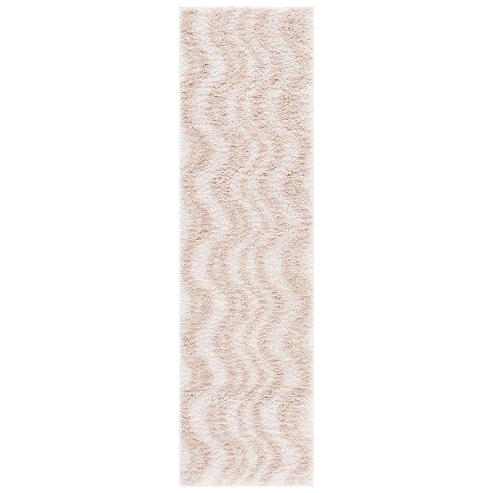 SAFAVIEH Norway Beige/Ivory 2 ft. x 8 ft. Abstract Striped Runner Rug ...