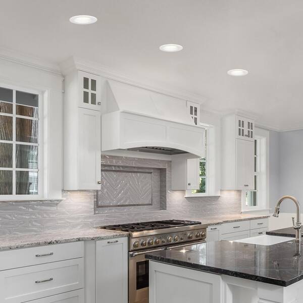 EnviroLite Easy Up 6 in. White Integrated LED Recessed Kit EV608943WH40 ...