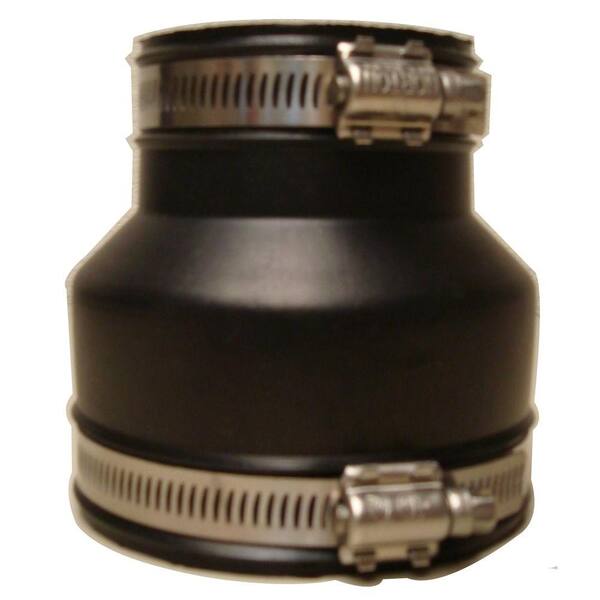 Mission Rubber 3 in. x 2 in. EPDM Rubber Coupling 1403013 - The Home Depot