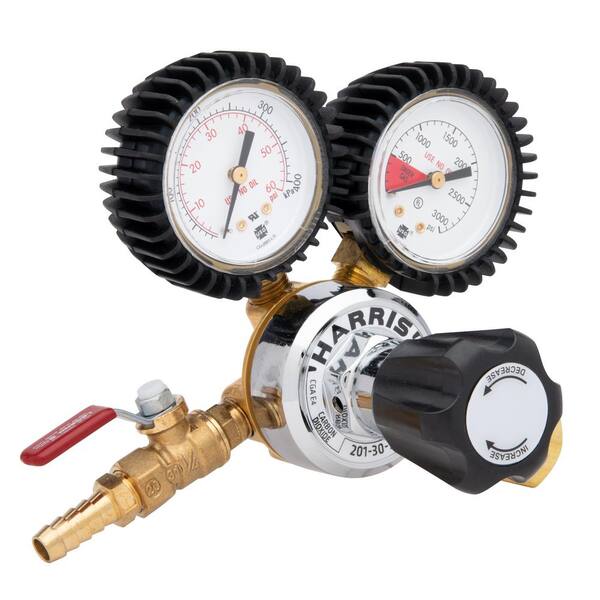 Buy 1/4 in. Model 201 Brass Carbon Dioxide Preset Beverage Regulator 0 ...