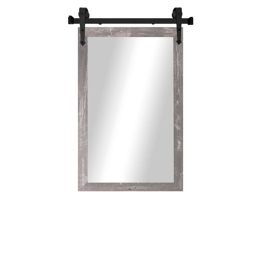 Rayne Mirrors (33 in. W x 54 in. H) Harvest Brown Modern Rustic ...