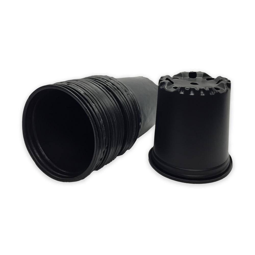 Hydroponics Organic 2 Gal. Plastic Nursery Pots (7.57 l) 20-Pack ...