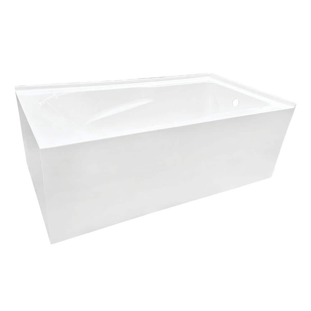 Kingston Brass 60 in. x 32 in. Soaking Bathtub with Right Drain in ...