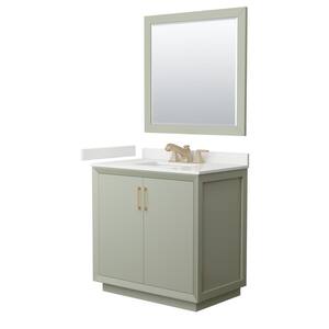 Wyndham Collection Strada 36 in. W x 22 in. D x 35 in. H Single Bath ...