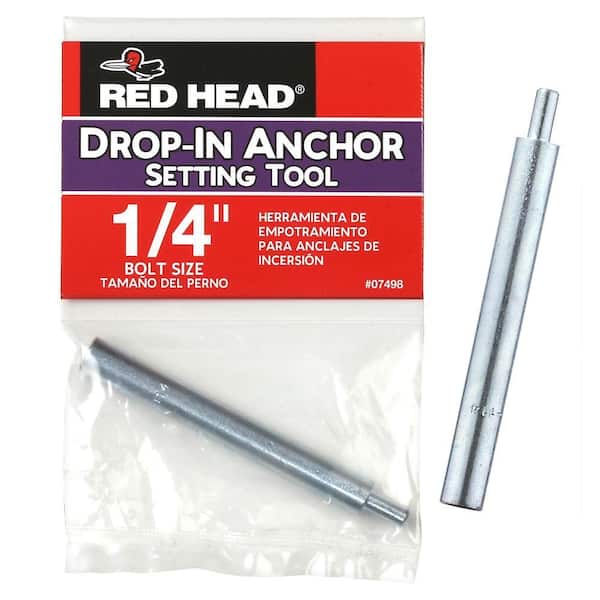 Red Head 1/4 in. Solid Concrete Drop-In Setting Tool 07498 - The Home Depot