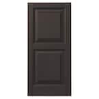 Ply Gem 12 in. x 59 in. Raised Panel Polypropylene Shutters Pair in Winestone VINRP1259 58