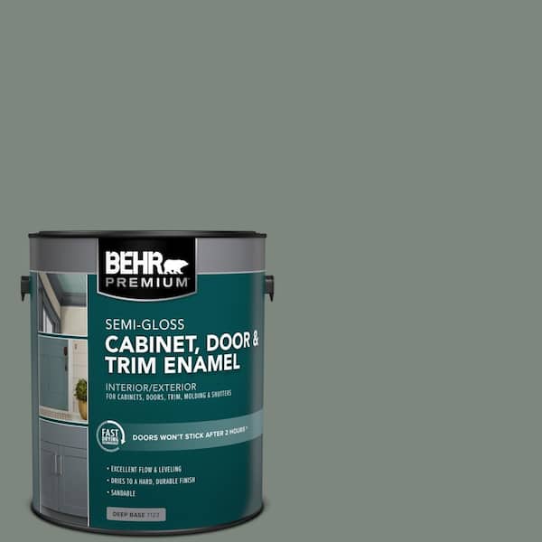 BEHR PREMIUM 1 gal. #700F-5 Wild Sage Semi-Gloss Enamel Interior ... BEHR PREMIUM 1 gal. #700F-5 Wild Sage Semi-Gloss Enamel Interior ...