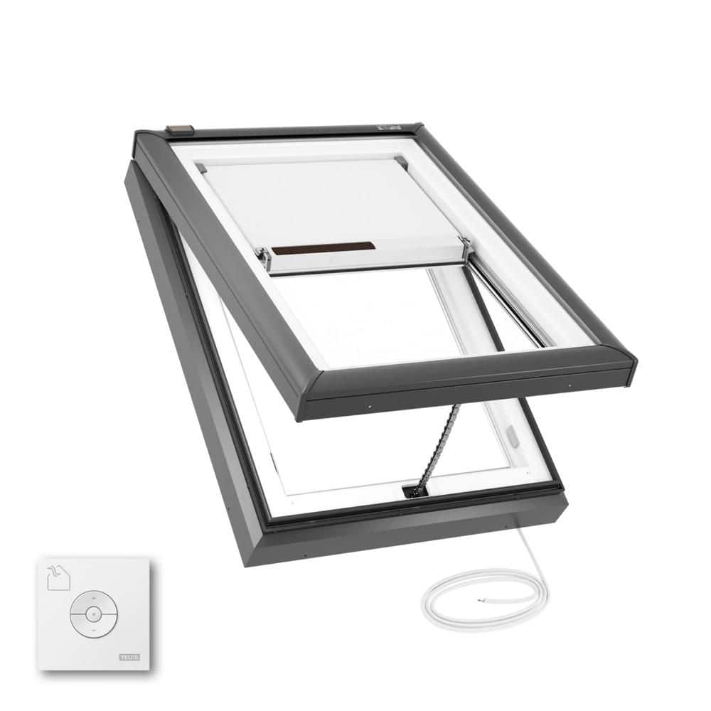 VELUX 22-1/2 x 34-1/2 in. Electric Venting Curb Mount Skylight with ...