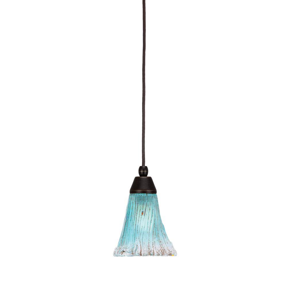 Bryson 100-Watt 1-Light Brown Shaded Pendant Light Mini Pendant with 5. ...