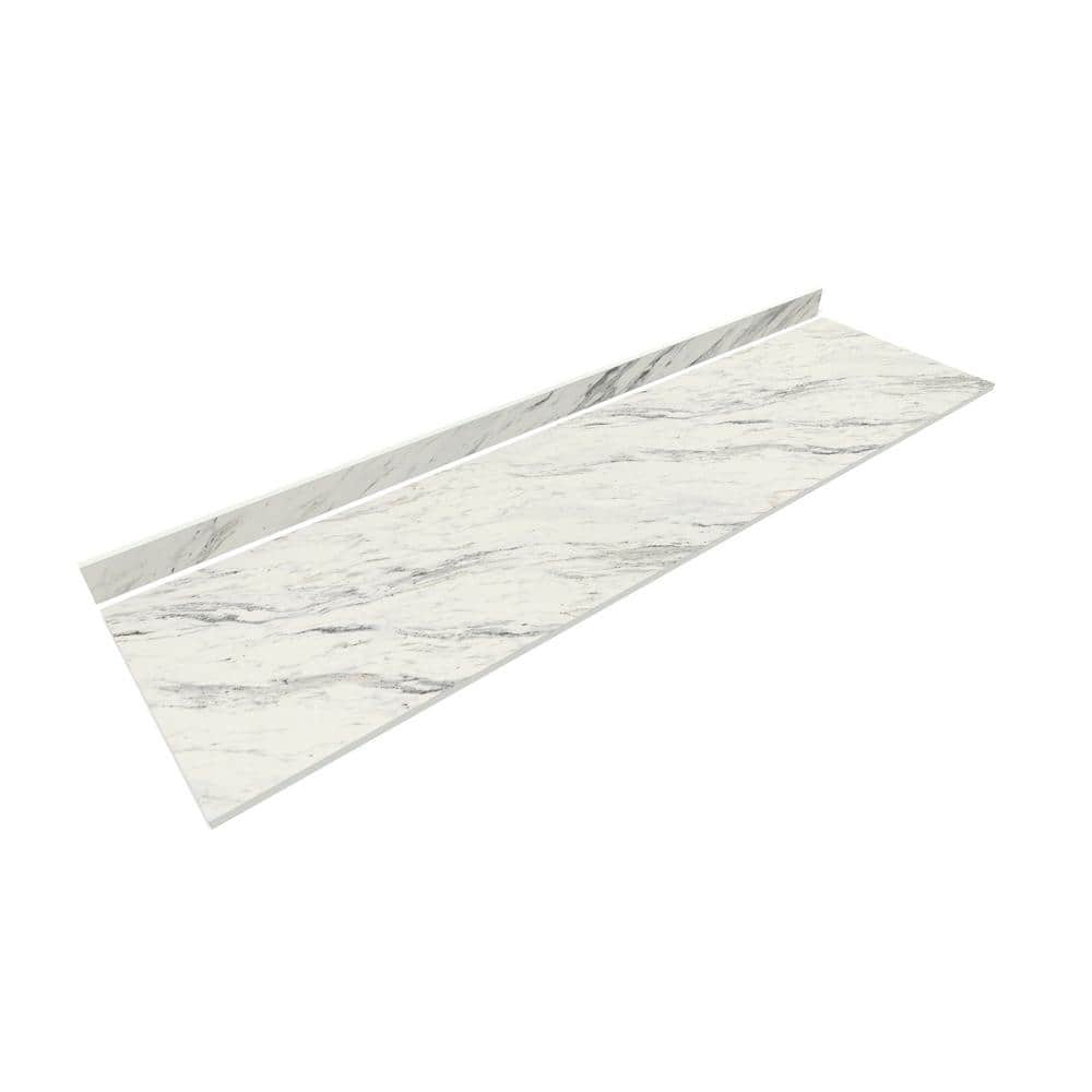THINSCAPE 8 ft. L x 25 in. D Engineered Composite Countertop in ...