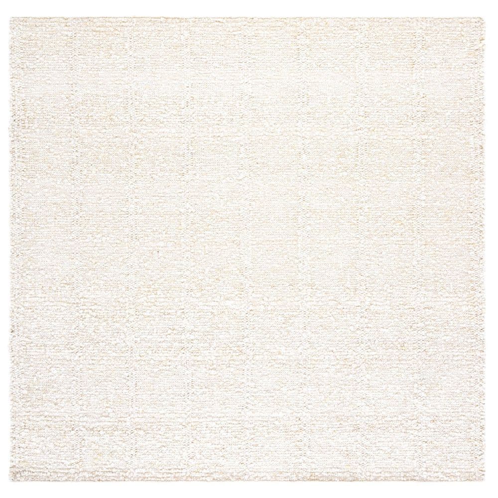 SAFAVIEH Manhattan 6 ft. x 6 ft. Ivory Modern Solid Color Square Area ...