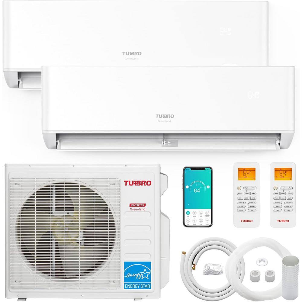 Have a question about TURBRO 27,000 BTU Dual Zones Mini Split AC/Heating System, Ductless ...