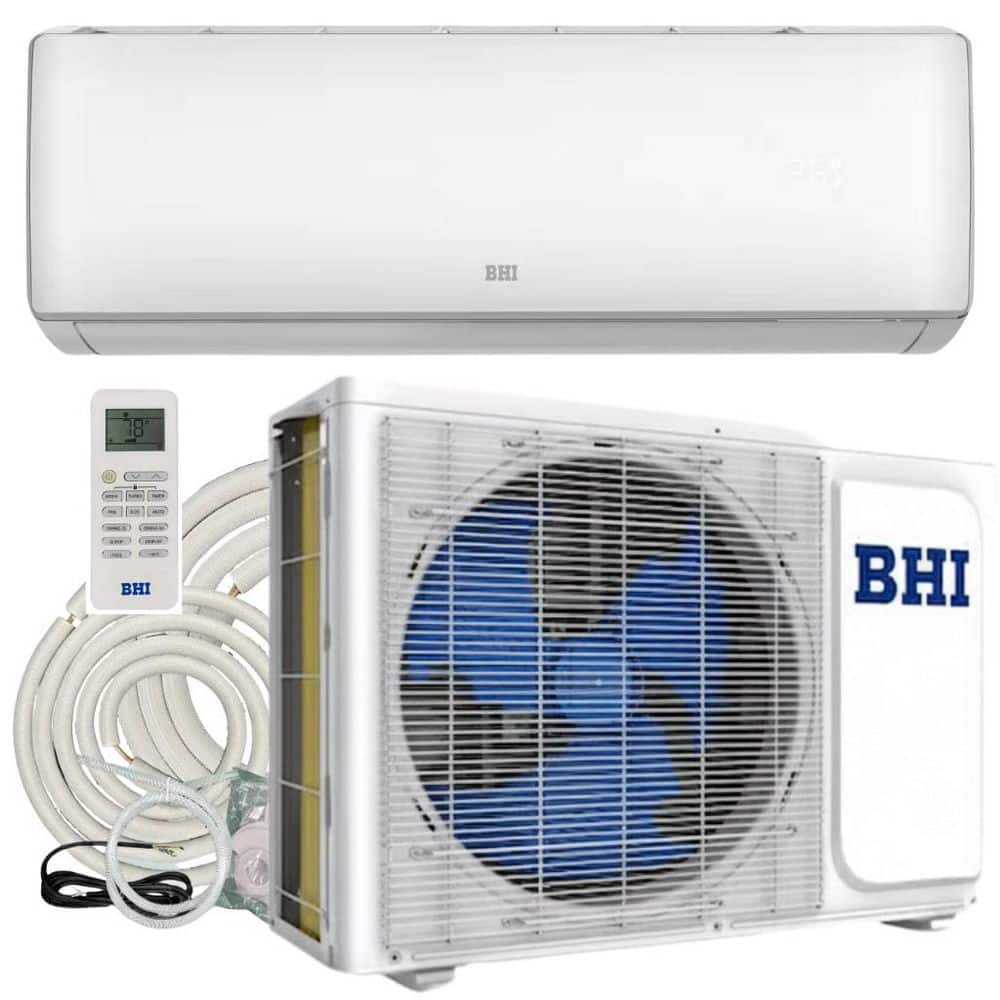 BHI 12,000 BTU 20.5 SEER2 Ductless Mini Split Air Conditioner with Heat ...