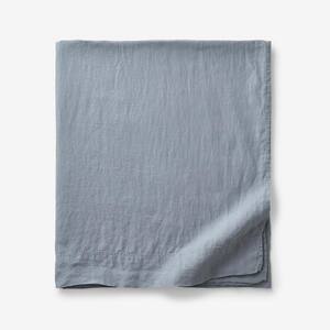 The Company Store Legends Hotel Dusty Blue Solid Washed Linen Twin/Twin ...