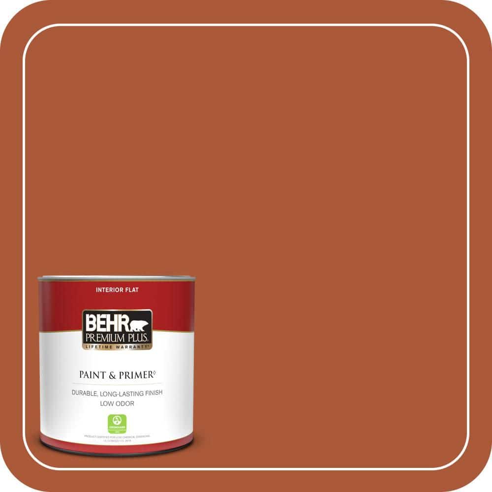 BEHR PREMIUM PLUS 1 qt. #S-H-220 Summer Heat Flat Low Odor Interior ...