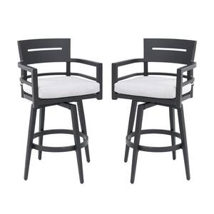 CORVUS Plymouth Stackable Aluminum Outdoor Bar Stool - Set of 4 BS046 ...