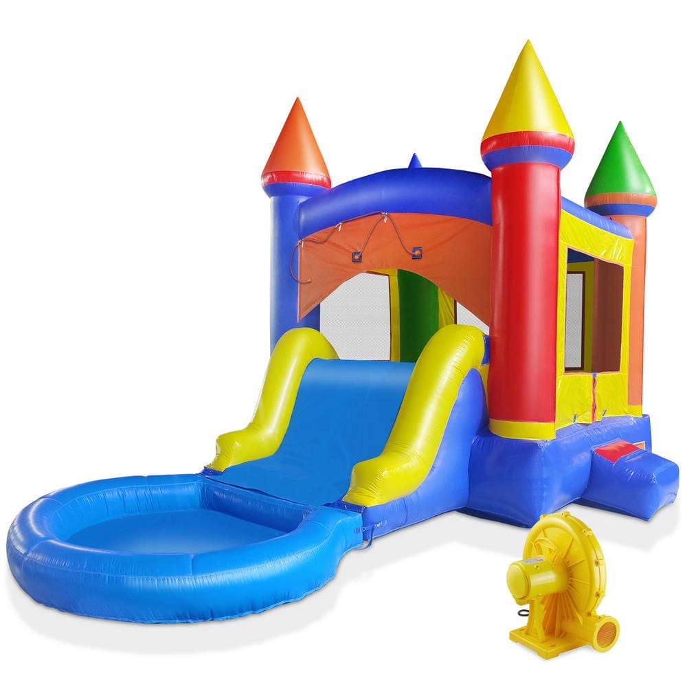 CLOUD9 Cloud 9 Castle Inflatable Combo Bounce House with Splash Pool ...