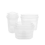Zip Top Reusable Silicone 8-Piece set 3-Sizes of Cups, 3-Sizes of ...