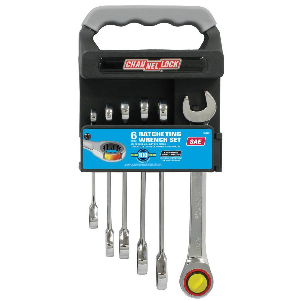 Channellock SAE Ratcheting Wrench Set (6-Piece)-38040 - The Home Depot
