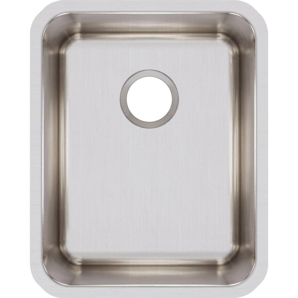 Elkay Lustertone 17 in. Undermount Single Bowl 18-Gauge Stainless Steel ...