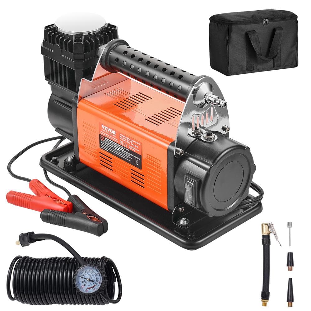 VEVOR 13.2 Gal. 12V Portable Tire Inflator 7.06 CFM Heavy Duty Air ...