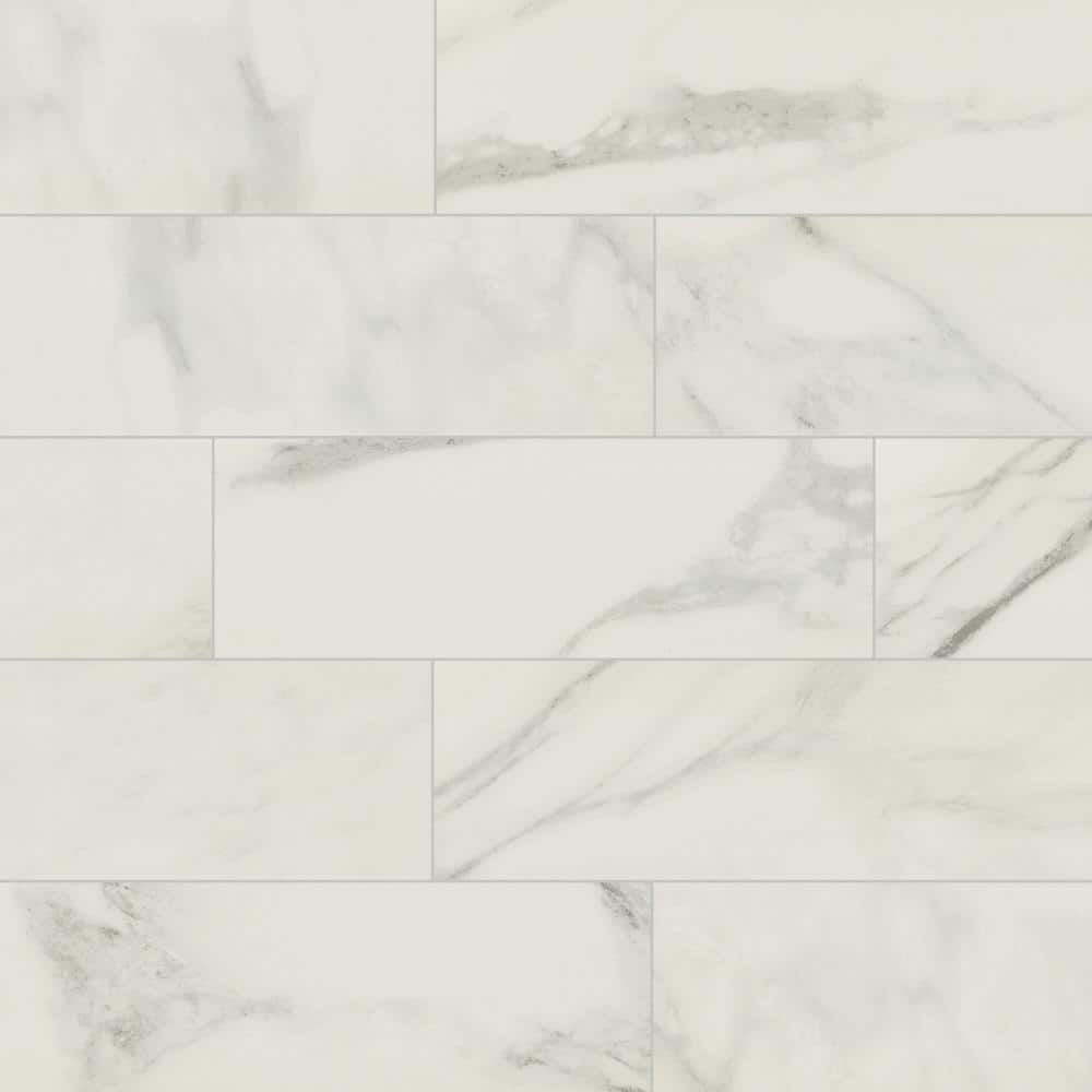 Daltile Perpetuo Brilliant White 4 in. x 6 in. Glazed Ceramic Wall Tile ...