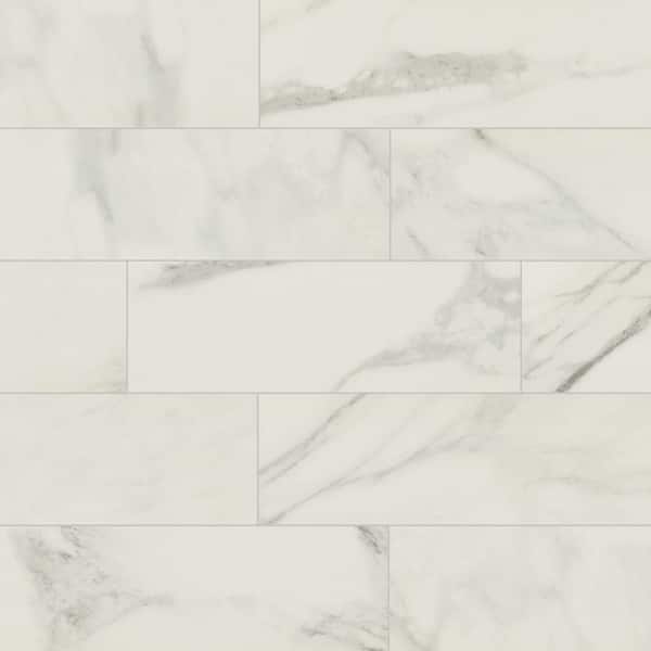 Daltile Perpetuo Brilliant White 4 in. x 6 in. Glazed Ceramic Wall Tile ...