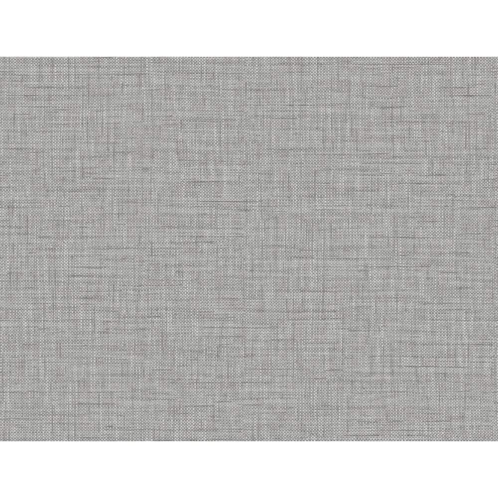 CASA MIA Linen Texture Dark Grey Vinyl Non-Pasted Strippable Wallpaper ...