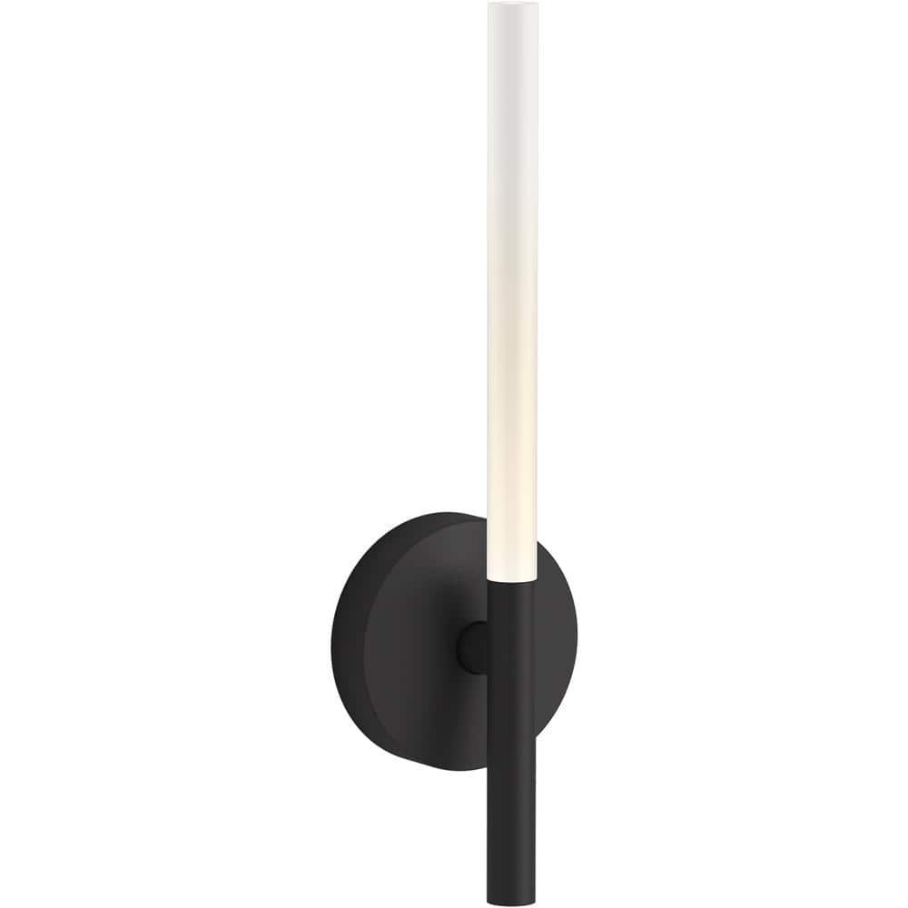 KOHLER Components 1-Light Matte Black LED Wall Sconce K-23463-SCLED-BLL - The Home Depot