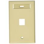 Leviton White 1-Gang Audio/Video Wall Plate (1-Pack) 42080-1IS