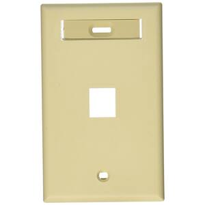 Leviton White 1-Gang Audio/Video Wall Plate (1-Pack) 42080-1IS - The ...