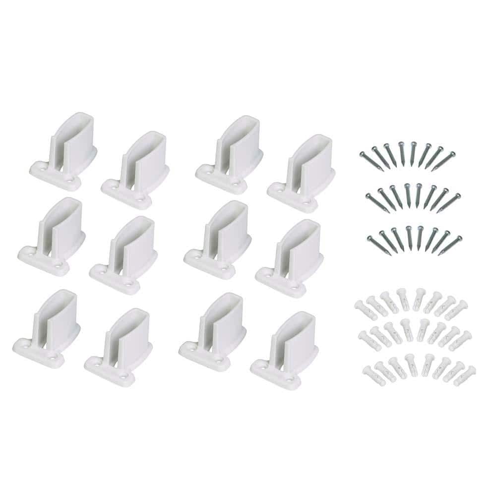 ClosetMaid 2.9 in. White Resin Heavy Duty Shelf Bracket for Wire ...