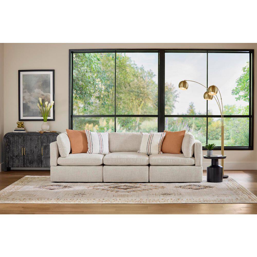 Home Decorators Collection Thorton Standard Sofa Combo in Wheat 105in ...