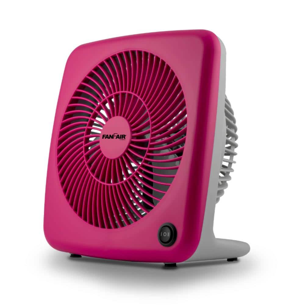 FANFAIR 7 in. Box Personal Fan in Pink MFPF700P974 - The Home Depot
