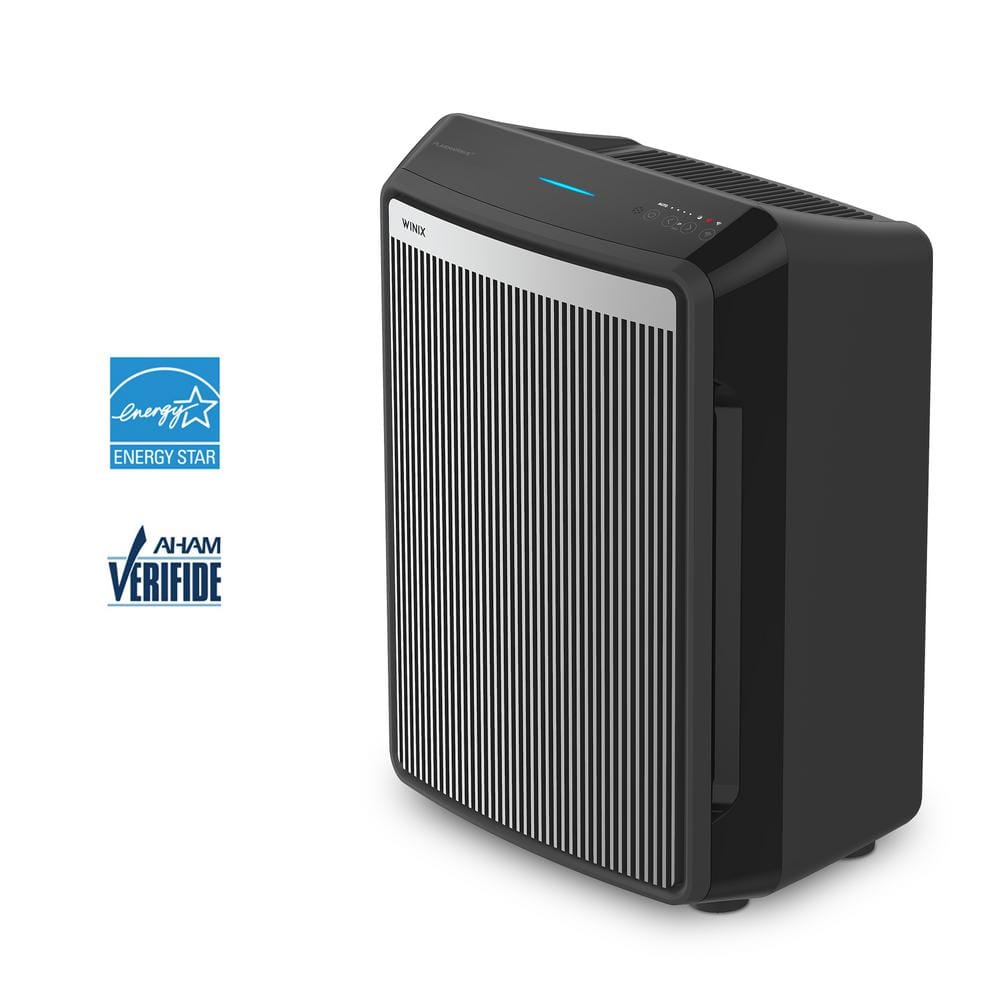 Winix 9800 2,420 sq. ft. Activated Carbon Tower Air Purifier in Black ...