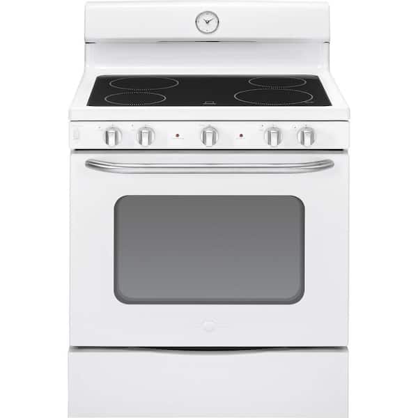 GE 30 in. 5.0 cu. ft. Free-Standing Electric Range in White ABS45DFWS ...