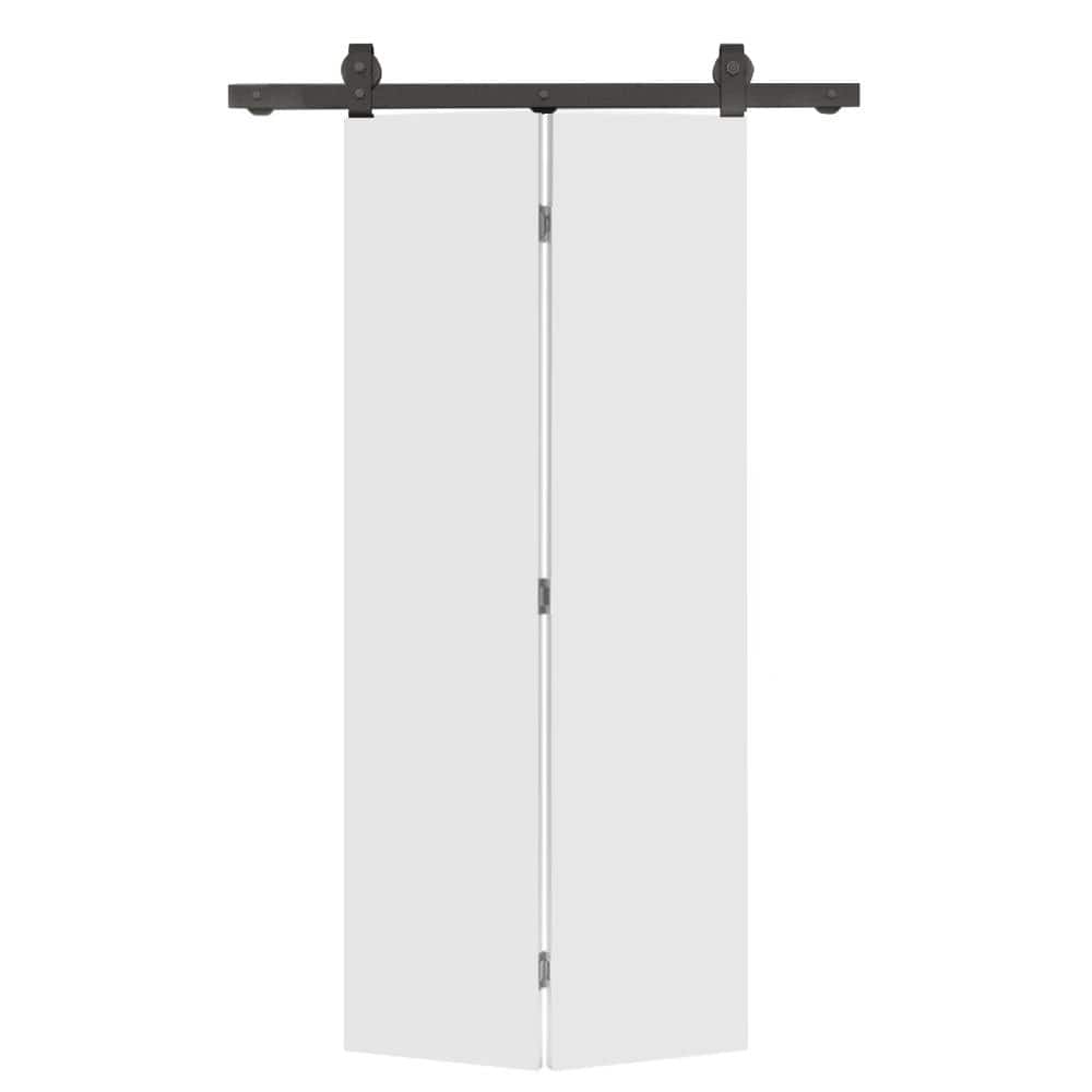 CALHOME 24 in. x 80 in. Primed White Smooth Flush Hardboard Hollow Core ...