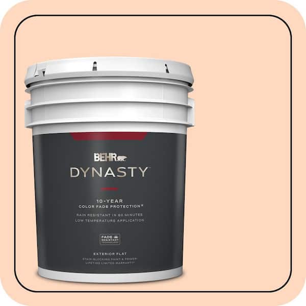 BEHR DYNASTY 5 gal. #240A-2 Sunkissed Peach Flat Exterior Stain ...