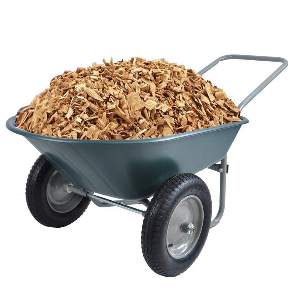 FASHION FINESSE LLC 5 cu. ft. Plastic Wheelbarrow FF-87-W - The Home Depot