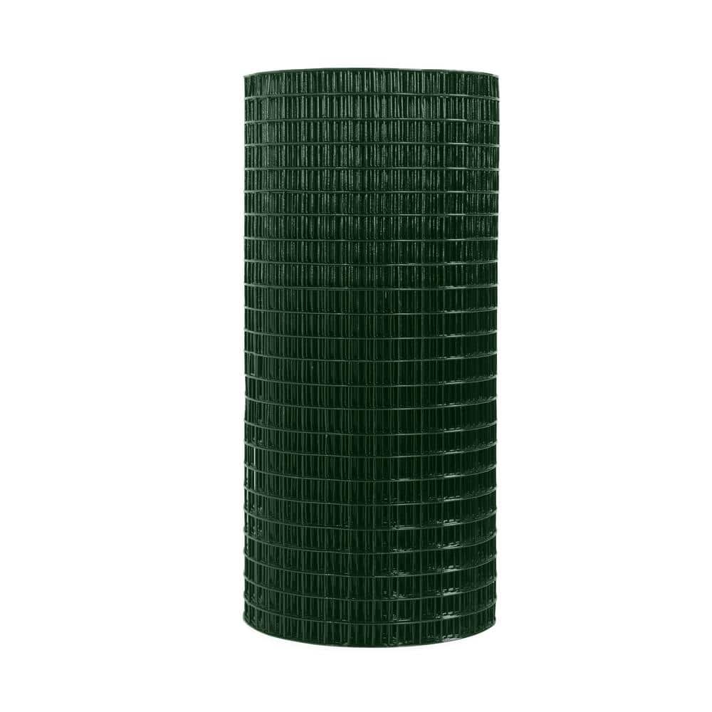AllFENZ 4 Ft X 50 Ft 16 Gauge Green Vinyl Coated Welded Wire Fence
