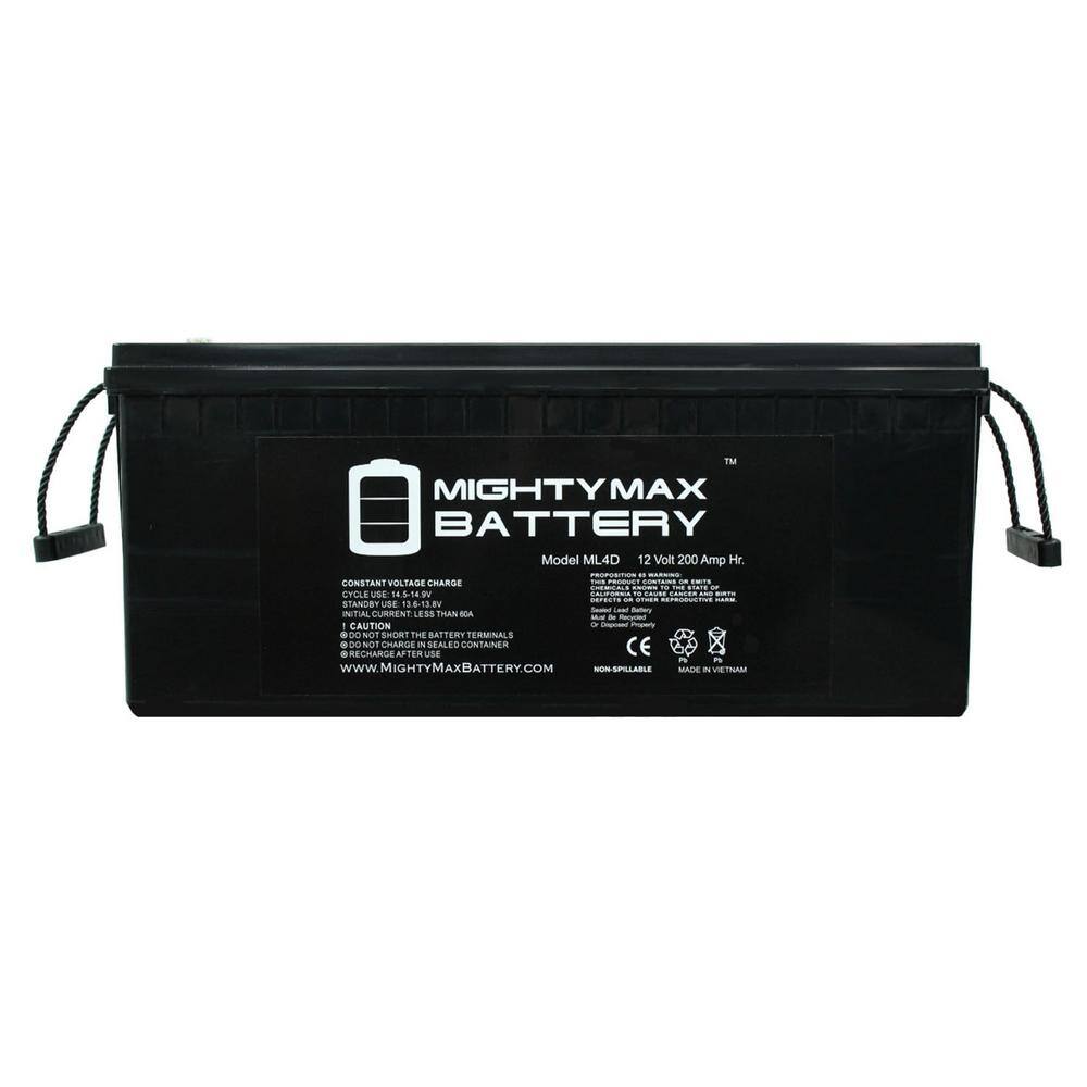 MIGHTY MAX BATTERY 12-Volt 200Ah 4D SLA Replacement Battery Compatible ...