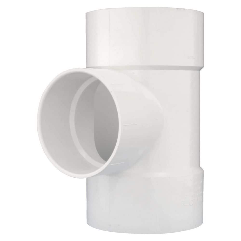 Charlotte Pipe 12 in. x 12 in. x 6 in. PVC DWV Straight Tee Reducing ...