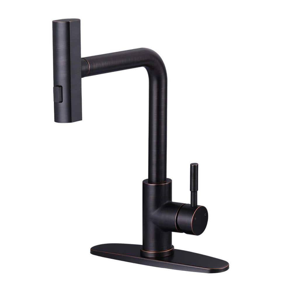 ALEASHA Single Handle Stainless Steel 3 Functions Waterfall Pull Down ...