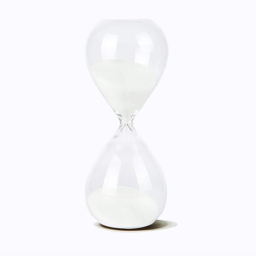 Afoxsos White Sand Hourglass 15-Minutes Timer with Durable Glass ...