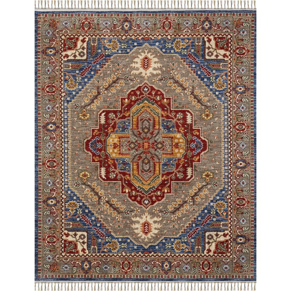 LUXE WEAVERS Otika Collection Red 8x10 Traditional Abstract ...