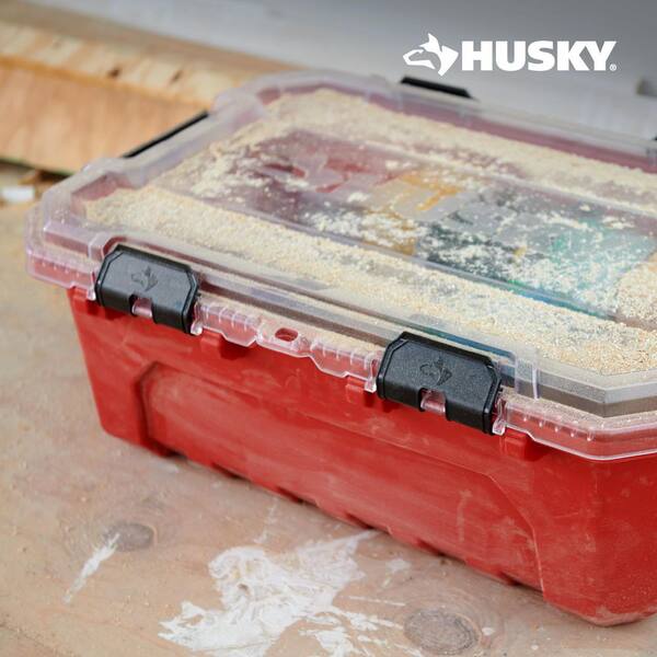 Husky 12-Gal. Professional Heavy Duty Waterproof Stackable Plastic ...