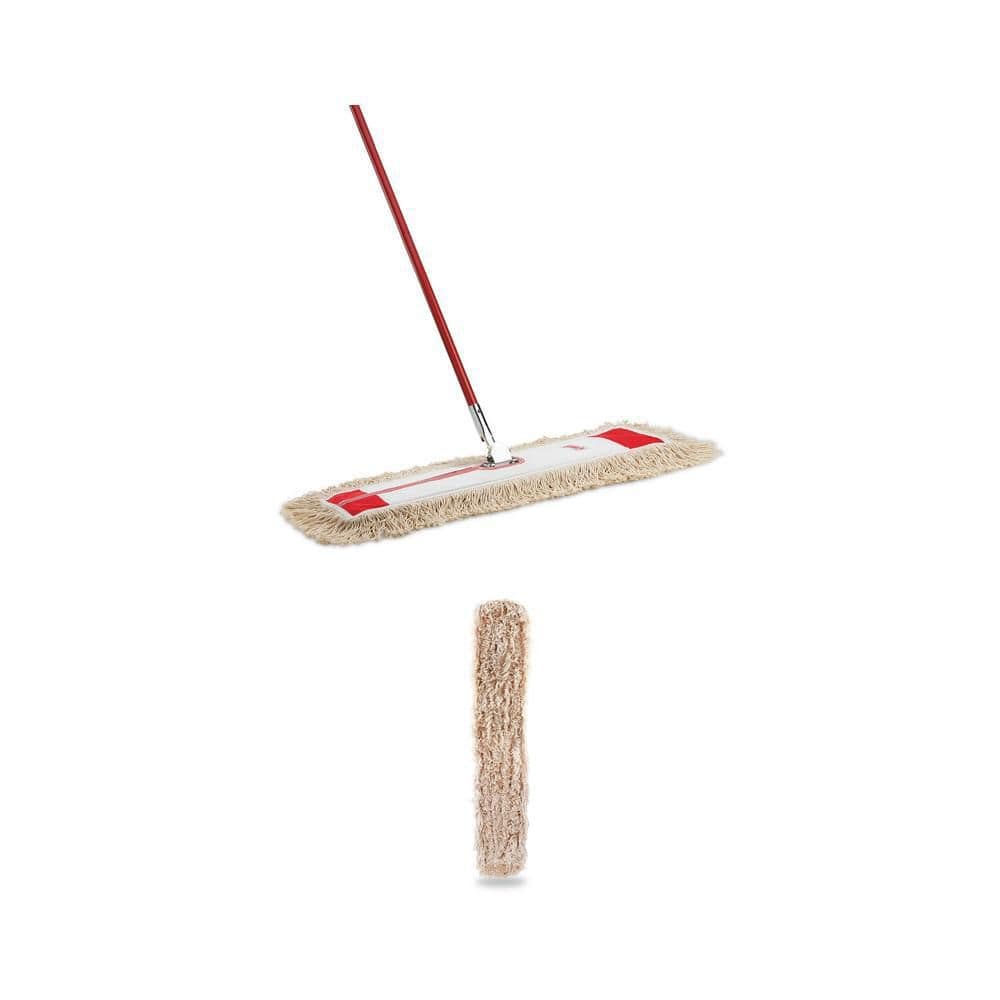 Libman 36 in. High Power Heavy Duty Cotton Flat Dust Mop with Steel ...