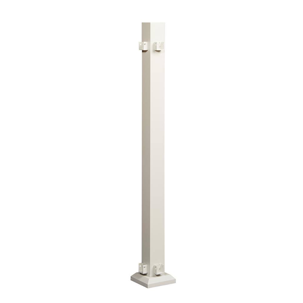 FORTRESS Al13 Home Rail 6.1 in. H x 6.1 in. W Matte White Aluminum ...